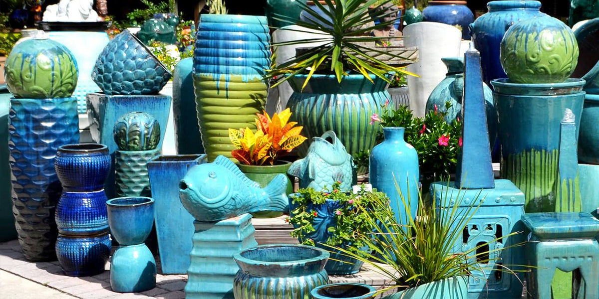 Outdoor Ceramic Pots| Glazed Pottery — Wonderland Garden Arts and Craft