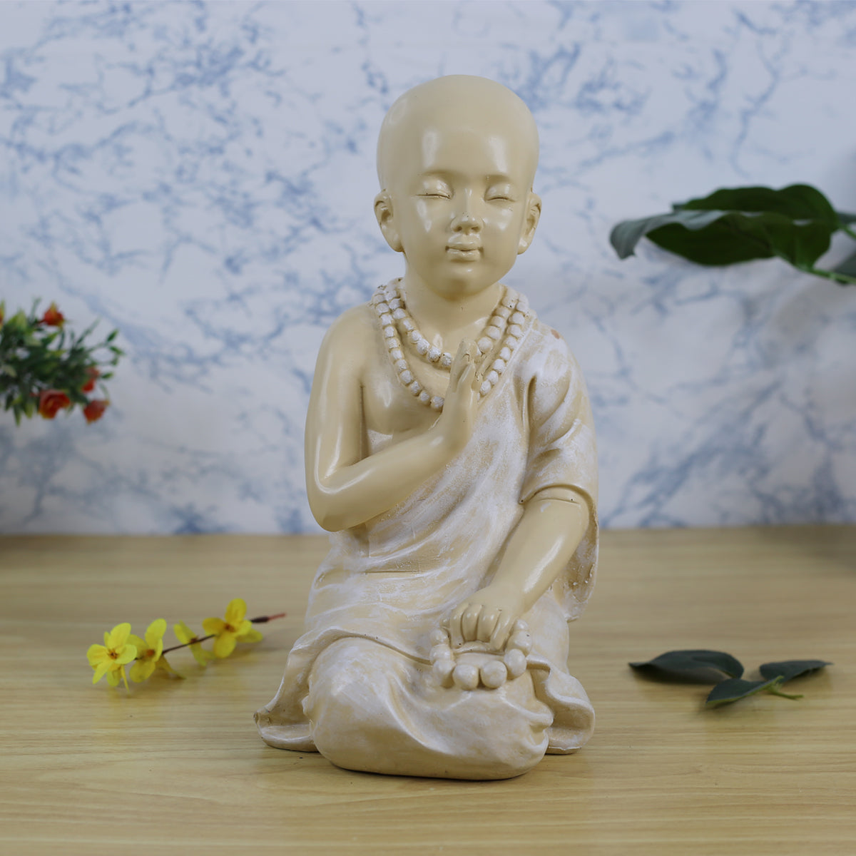 Buy resin monk statue online — Wonderland Garden Arts and Craft