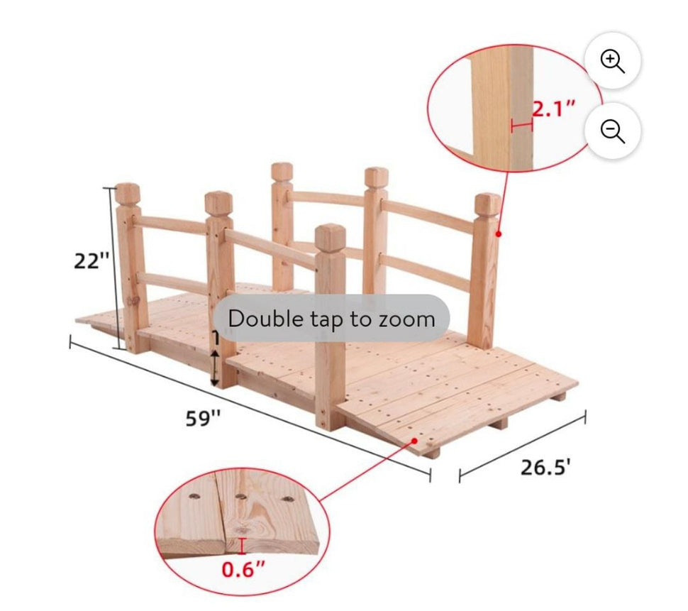 Wooden Garden Bridge — Wonderland Garden Arts and Craft
