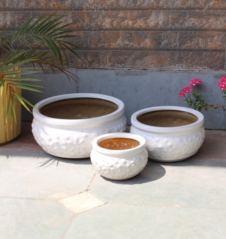 Outdoor Ceramic Pots| Glazed Pottery — Wonderland Garden Arts and Craft