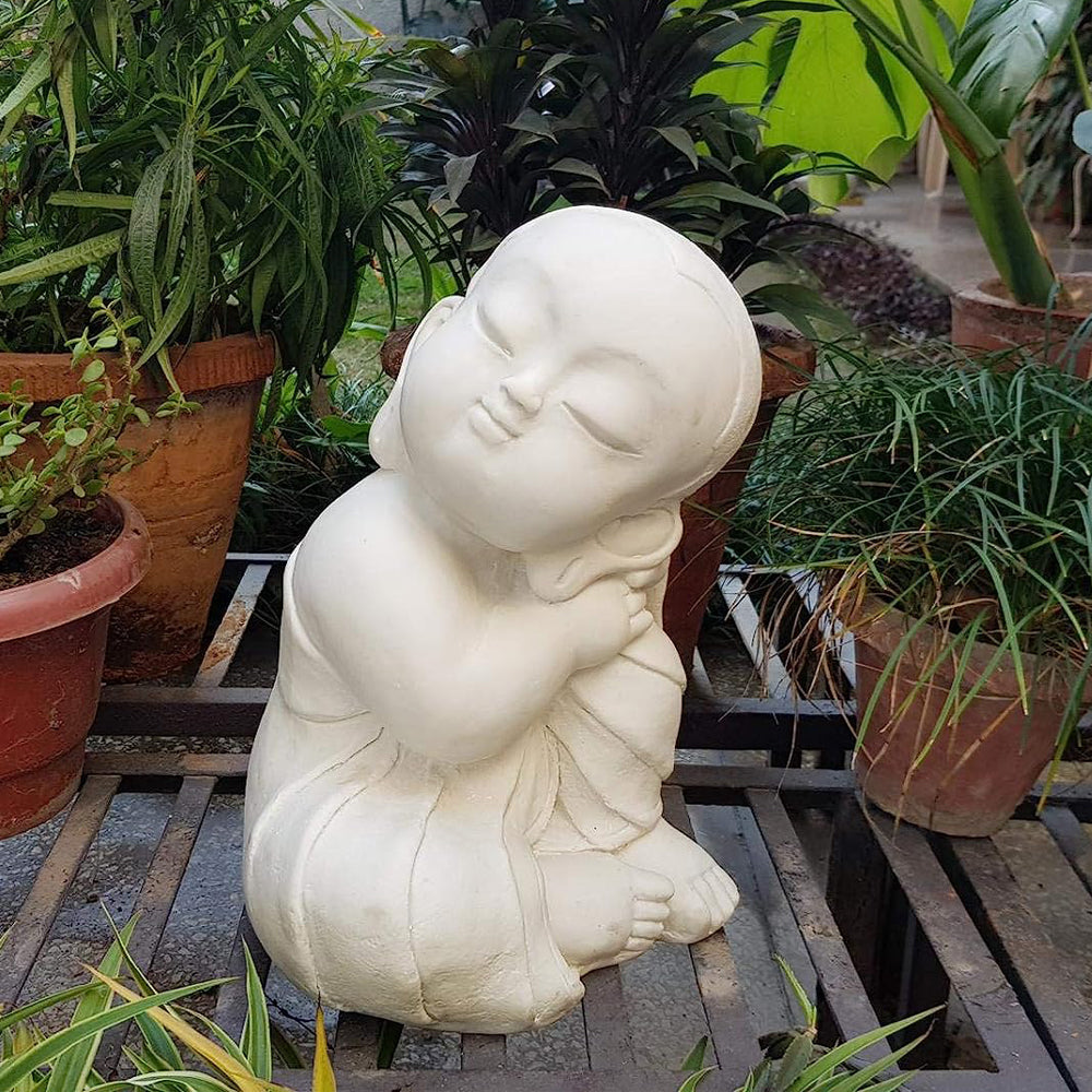 Buy Big Monk Buddha Statue Online — Wonderland Garden Arts and Craft