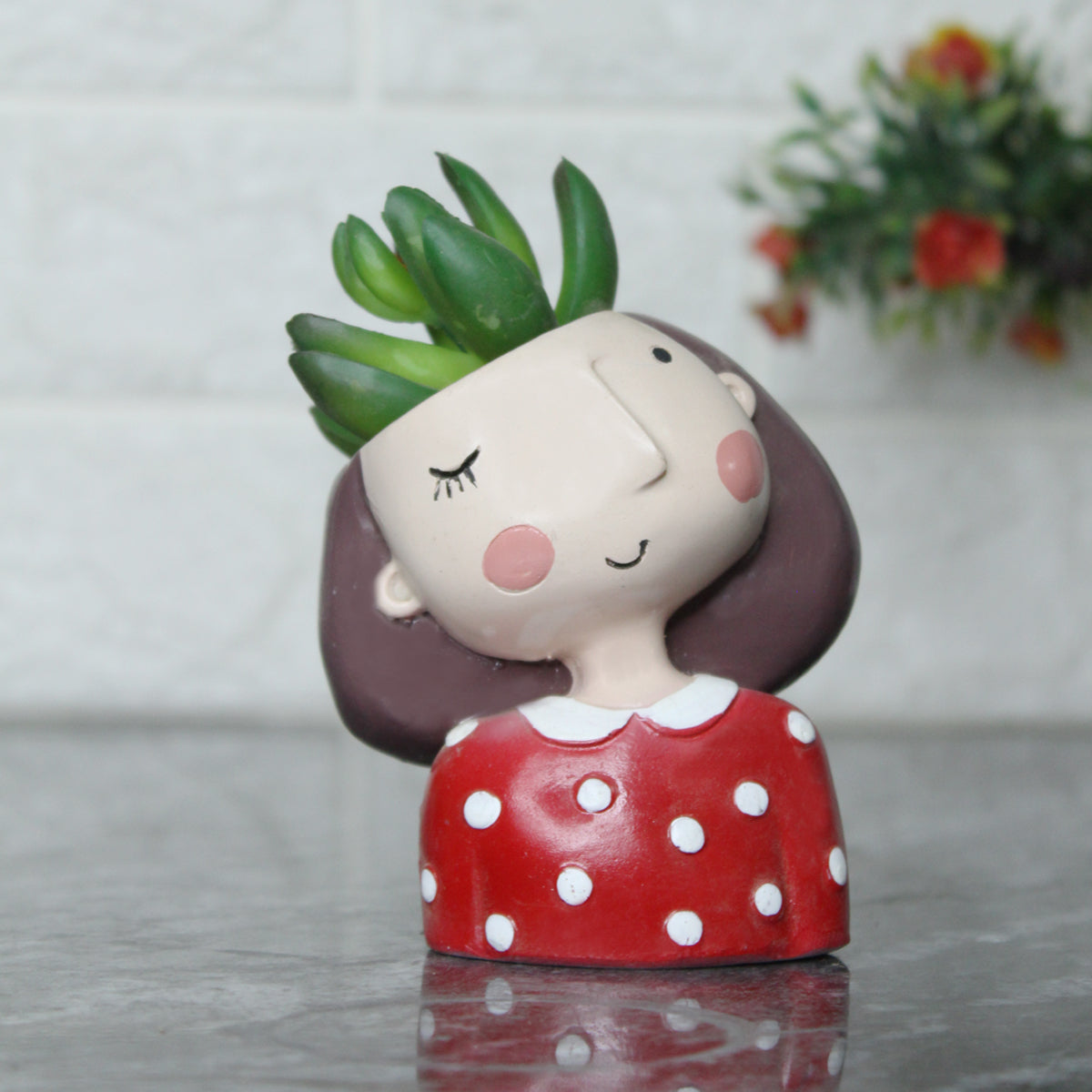 Buy Resin Girl Succulent Planter Online — Wonderland Garden Arts and Craft