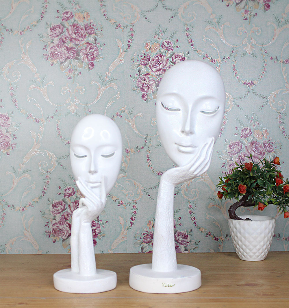 Buy Face Statues in Resin for Table top Online — Wonderland Garden Arts ...